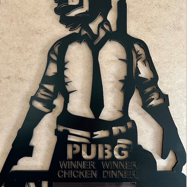 Custom PUBG Wooden Decor | Personalized Gamer Room Wall Art | Christmas ...