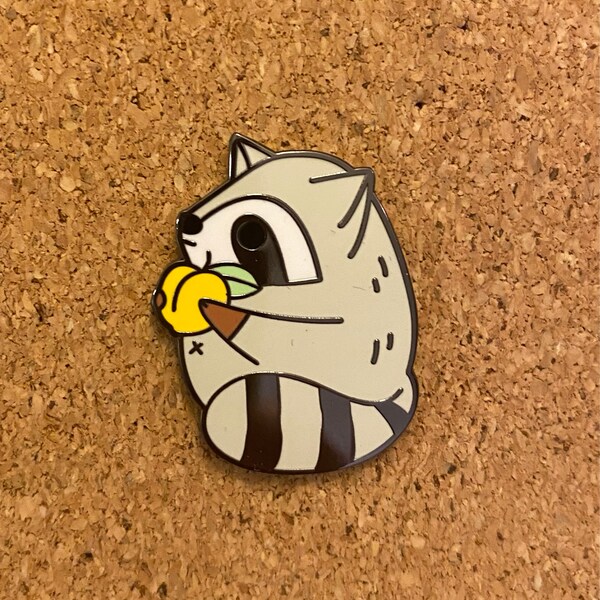 Cute Raccoon Enamel Pin by Noristudio - Etsy