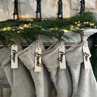 Personalized Stocking Tags, Custom Stocking Tags, Stocking Name Tags ...