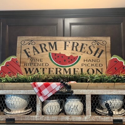 Rustic Watermelon Sign / Watermelon Sign / Farm Fresh Watermelon ...
