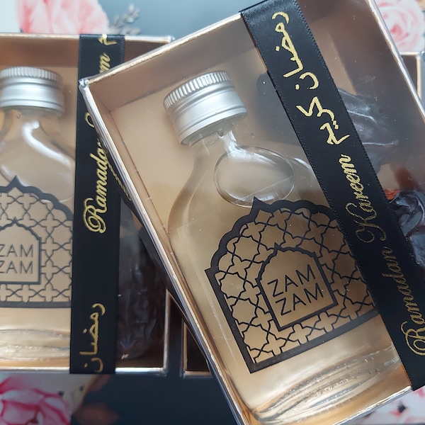 Zam Zam Water & Dates Gift Set - Perfect for Weddings, Nikkah, Aqiqah ...