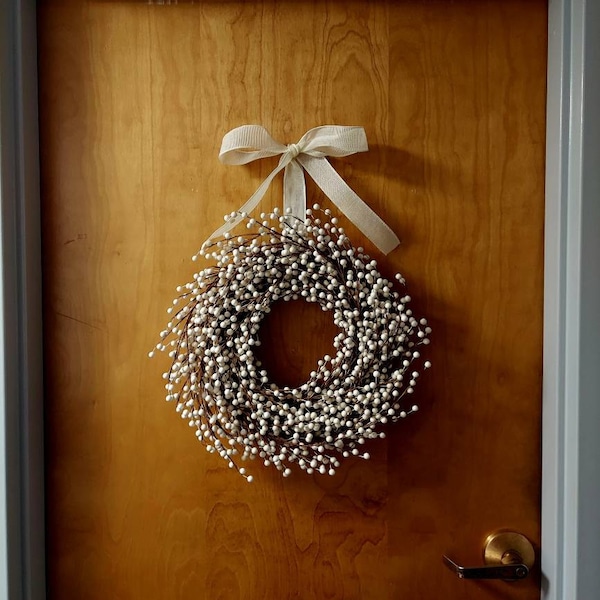 Cream White Berry Wreath | Year Round Wreath | Everyday Wreath ...