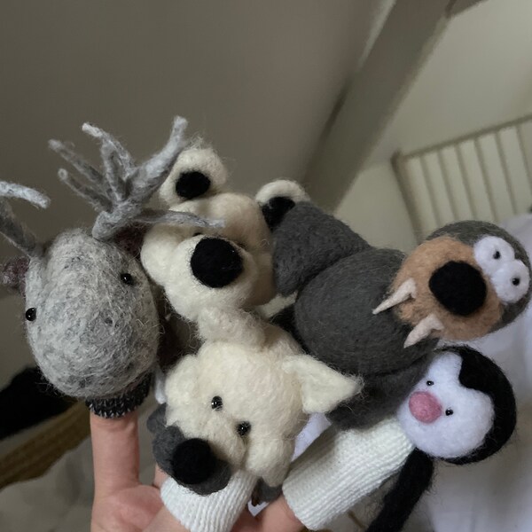 The Jungle Book Set of Finger Wool Puppets - Etsy