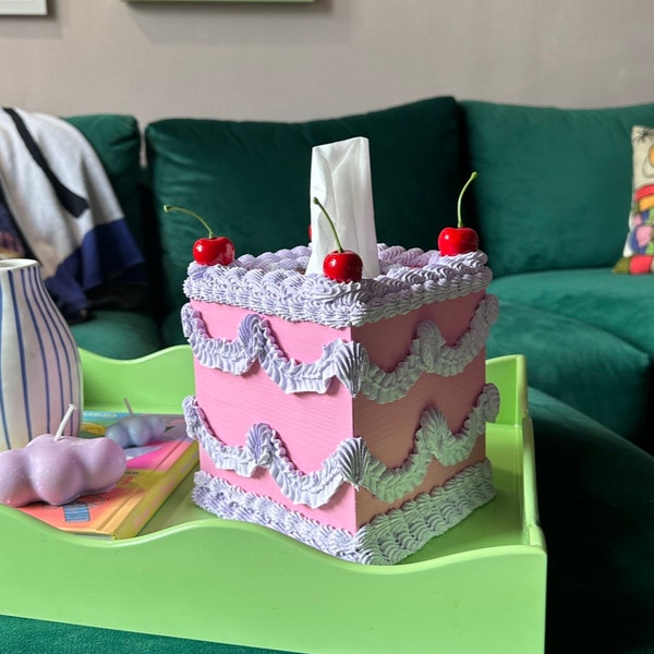 Custom Fake Cake Decorative Tissue Box Cover - Etsy