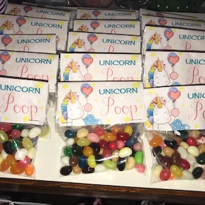 Unicorn Party Treat Bag Topper unicorn Birthday, Rainbow Birthday ...