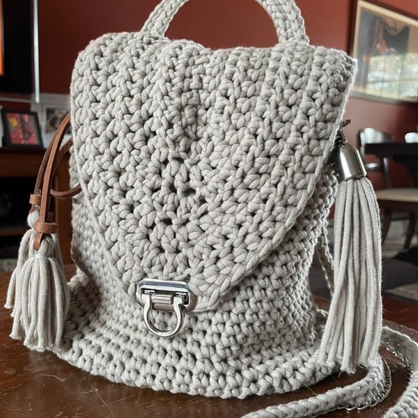 CROCHET PATTERN ⨯ Backpack Purse Crochet Pattern, Backpack Crochet ...