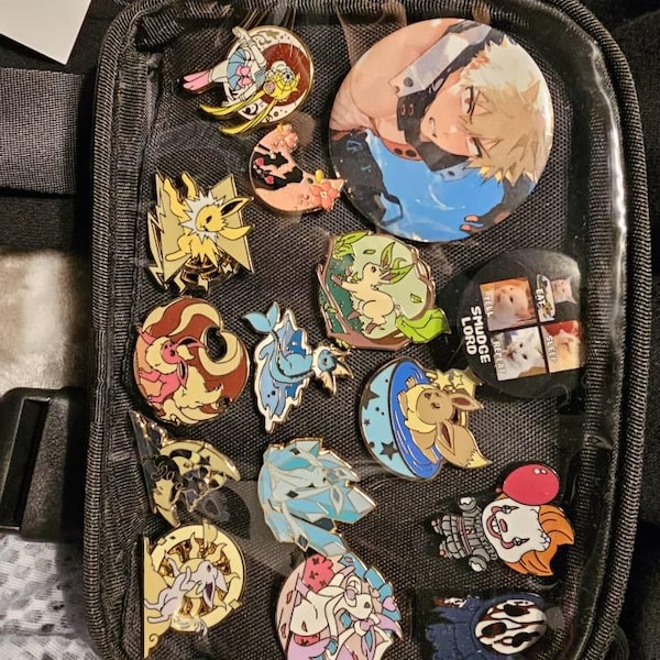 Pin Belt Bag - Ita Bag, Pin Display Bag, Clear Pocket Display Bag, Pin ...
