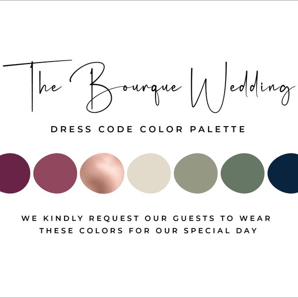 CUSTOM PARTY WEDDING Color Card Dress Code Attire Colors Wedding ... CUSTOM PARTY WEDDING Color Card Dress Code Attire Colors Wedding ...