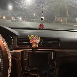 Handmade Mini Natural Dried Flower Bouquet rosy Car - Etsy