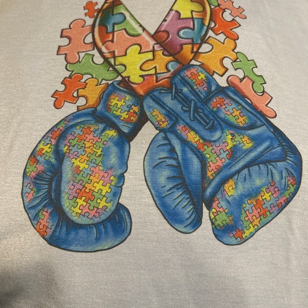 Autism Awareness With Boxing Gloves Png Sublimation Design Download ...