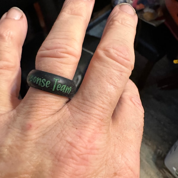 Personalized Engraved Silicone Ring 8MM - Wedding Band for Men and ...