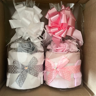 Neutral Nappy Cake Baby Shower Gift Unisex Nappy Cake Cream - Etsy