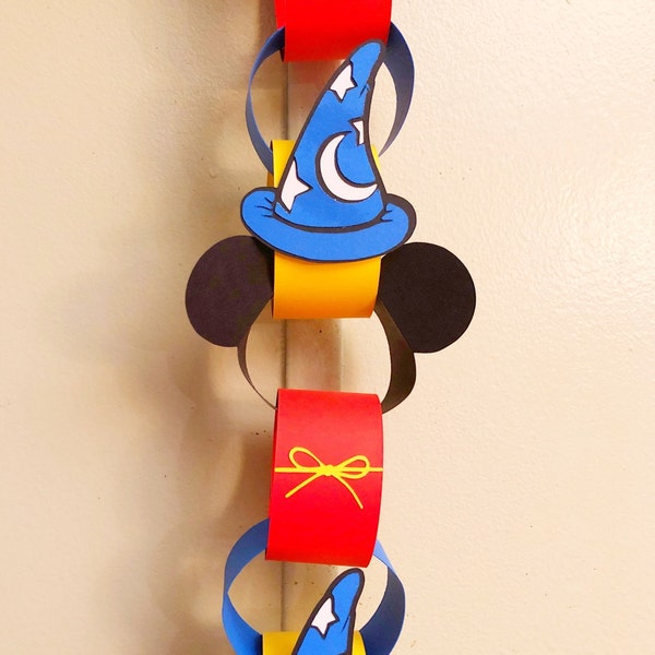Mickey and Minnie Countdown Chain - Classic - Etsy