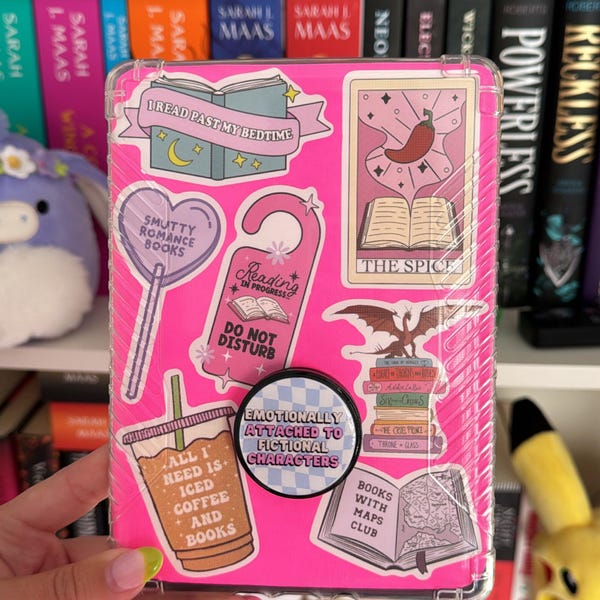 100 Pcs Bookish Stickers for Kindle 8, Romance Read Book Sticker Pack ...