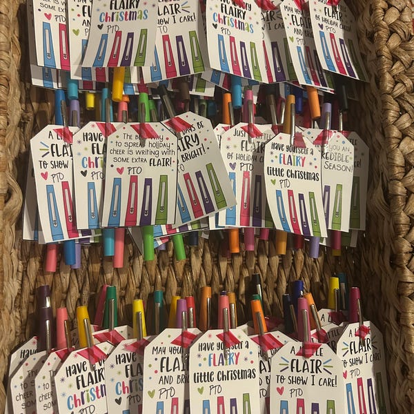 PRINTABLE Teacher Flair Pen Gift Tag | Teacher Appreciation | Instant ...