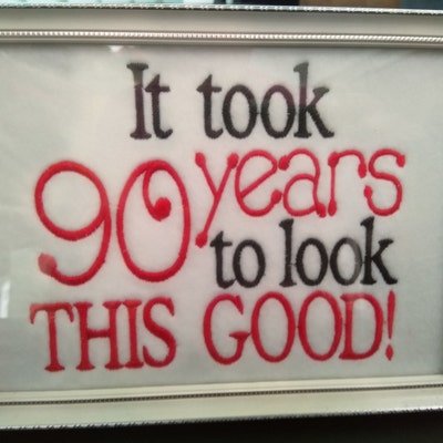 90 Years Old Machine Embroidery Design, Embroidery Designs, Machine ...