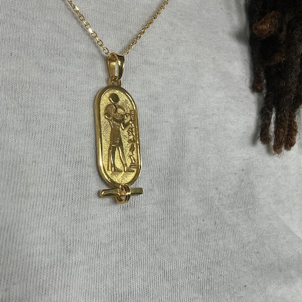 Egyptian Thoth Cartouche Necklace,egyptian Hieroglyphs Customizable ...