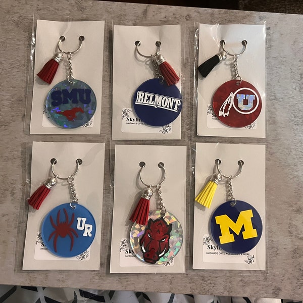 Custom College Keychains/ Any College You Want! - Etsy
