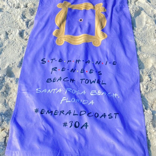 Custom Friends TV Show Personalized Beach Towel | Friends TV Show Gift ...