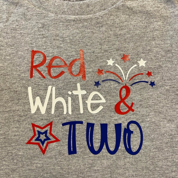 4th of July Svg, Red White and TWO Svg, Fireworks Svg,svg for Cricut ...