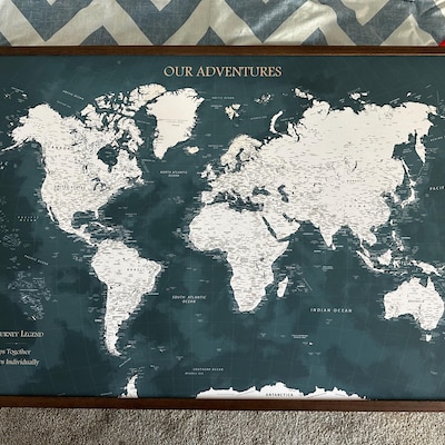 Push Pin Map Personalized World Travel Map Poster - Etsy