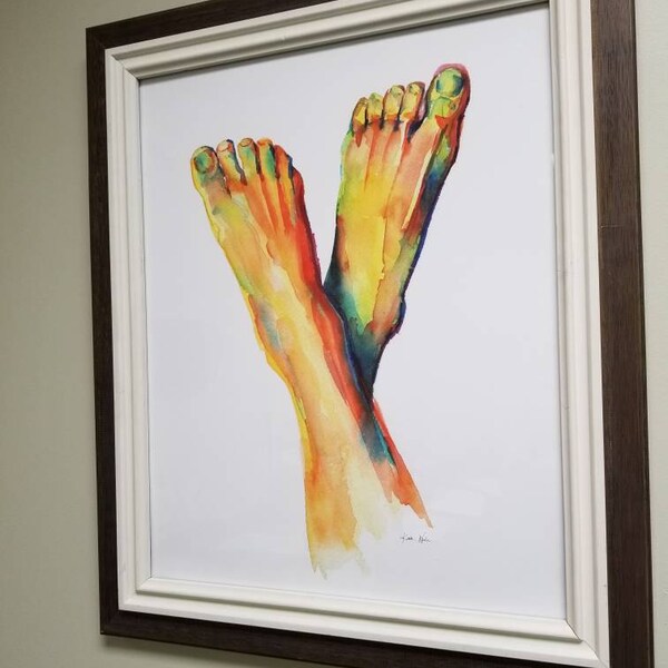 Feet Watercolor Art Print - Podiatry Foot Anatomy Art - Etsy