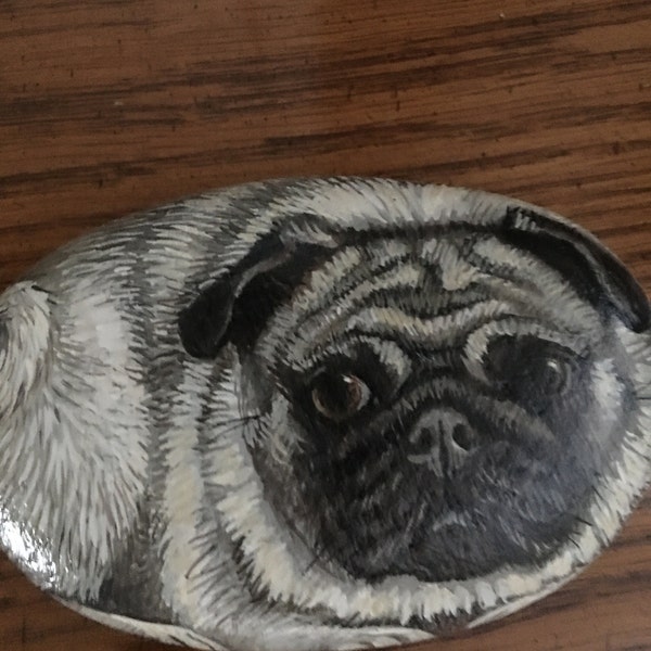 Custom Dog Portraits on Rocks - Painted Dogs on Rock - Painted Animals ...
