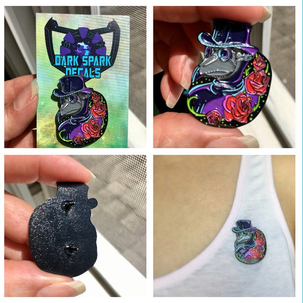 The Good Doctor, Plague Doctor With Roses - 1.25" Enamel Pin - Etsy