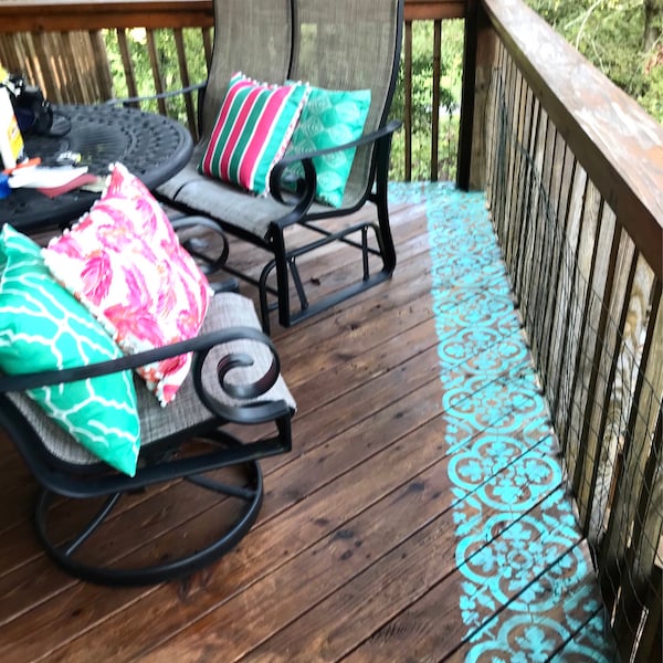 Felicity Tile Stencil – Large TILE STENCIL – Tile Stencils for Painting ...