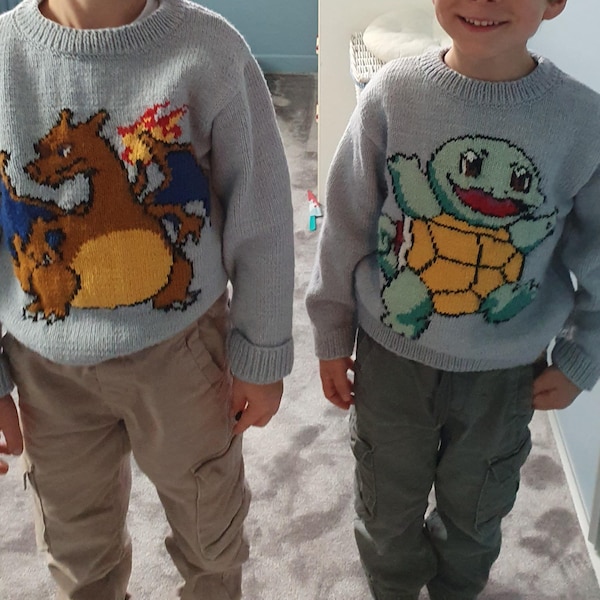 FRENCH - Tutoriel 2 pulls Pokémon pour enfant, Pull Pokémon, pull ...