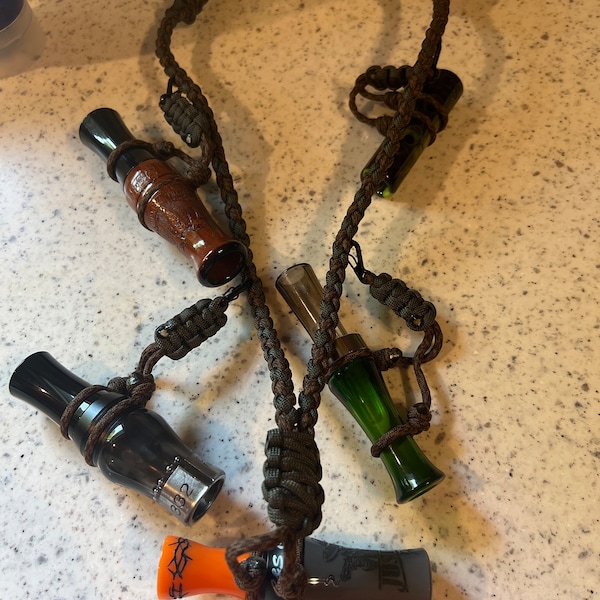 Handmade Paracord Duck Call Lanyard: Adjustable 5-drop Hunting Lanyard ...