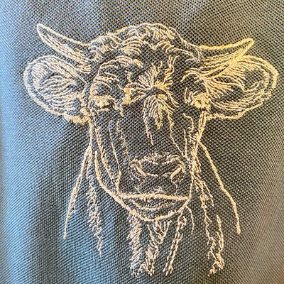 Meadow Cow Machine Embroidery Design, Calf Bull Ox Cattle Farm Animal ...