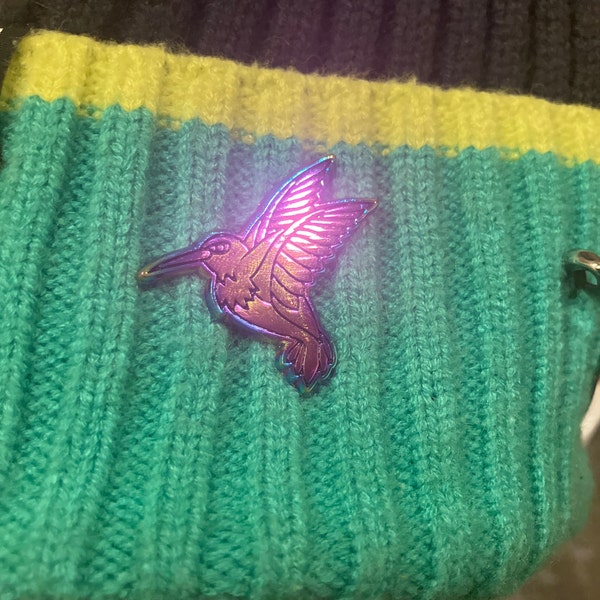 Silver Hummingbird Pin - Etsy
