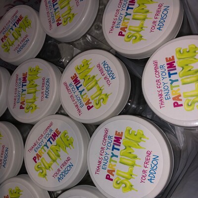 Personalized Slime Stickers, Slime Party, Slime Favors, Slime Labels ...