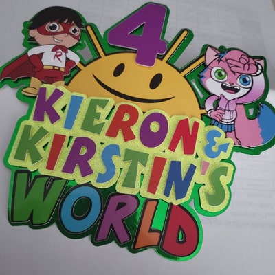 Cake Topper Ryan's World 3d Cake Topper With Ryans World Characters ...