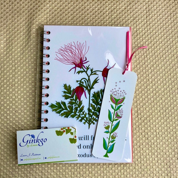Prairie Smoke Flower Journal Notebook With Pockets, Blank Prairie ...