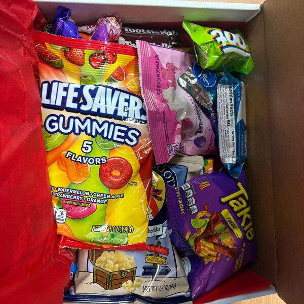 Color Snack Box - Blue Snack Box, Purple Snacks, Red Snacks, Green ...