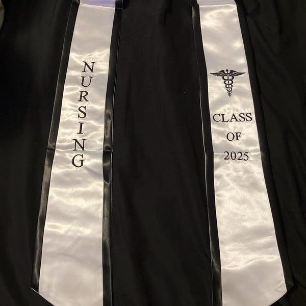 Custom Blue Nursing Graduation Stole, Class of 2025/2026 - Etsy