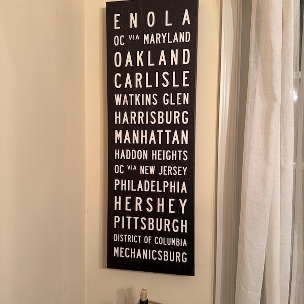 CUSTOM Subway Sign, Personalized Wall Art, Subway Art, Canvas Travel ...