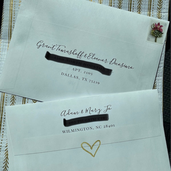 A7 Envelope Addressing, Calligraphy Envelope Address Printing - Guest ...