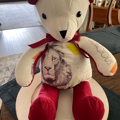 SMALL Memory BEAR Made From Clothing Bedding Fabric of Almost Any Kind ...