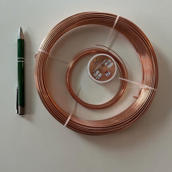 Copper Wire, Solid Copper, 24ga 26ga 29 Ga 32 Ga 38 Gauge Pure Copper ...