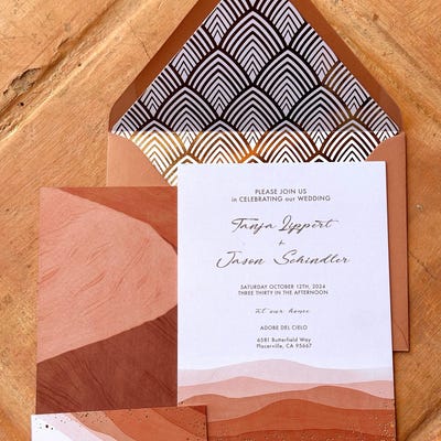 Fine Art Landscape Painting Envelope Liner Country Wedding Envelope ...