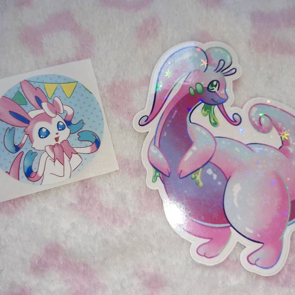 Pokemon - Goodra 4" Sparkle Vinyl Sticker - Etsy