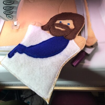 Bible Puppet Embroidery Pattern Jesus Hand and Finger Puppet ITH in the ...