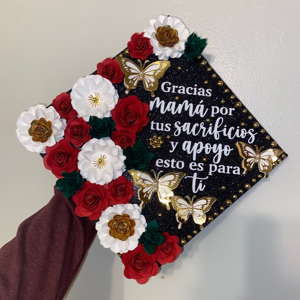 Pink Virgin Mary Graduation Cap, Pink Graduation, Glitter Grad Cap ...