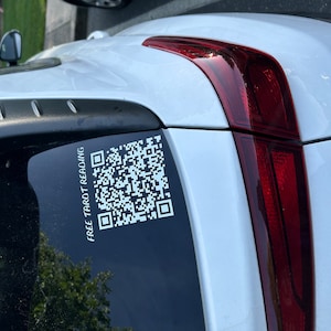 Custom QR Code Decal, Business Decal, Custom QR Code Vinyl Car Decal ...