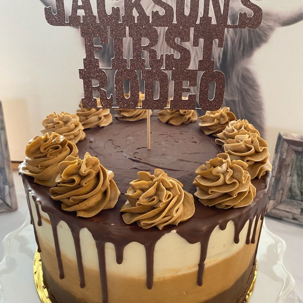 Custom Cowboy First Birthday Cake Topper - 1st Birthday Cake Topper ...