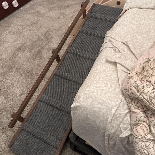 12"x52" Adjustable Pet Ramp – 20", 24", 28" Heights, Side & End Rails ...