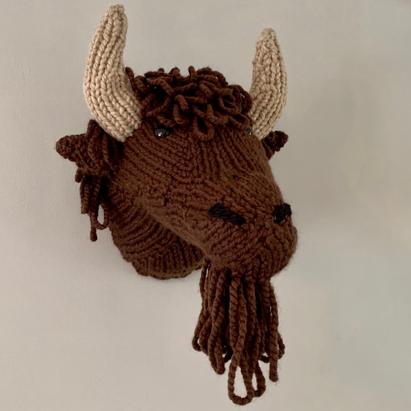 Bison / Buffalo Head - Digital PDF Knitting Pattern - Etsy